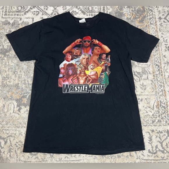 Shirts | Wrestle Mania 220 Black Tshirt Size M | Poshmark